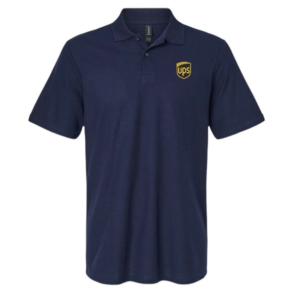 Shirts | Mens Ups Logo Embroidered Dryblend Polo Navy Blue | Poshmark